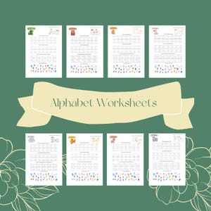 Alphabet Tracing Worksheets for Kids, Letter Tracing Printable Workbook ...