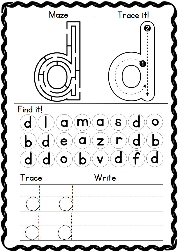 Alphabet Activity Pack | Maze Letters, Tracing and Writing | Printable ...