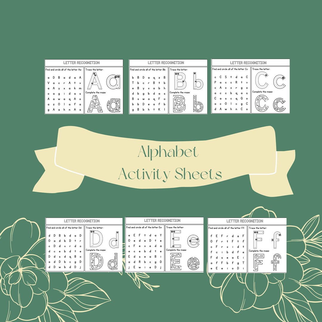 Letter Recognition A-Z Activity Pack-digital Download-printable ...