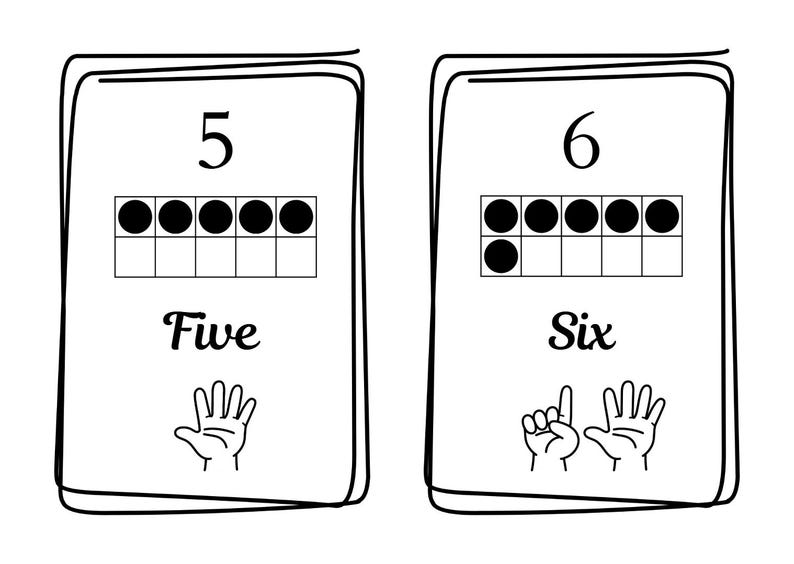 Tens Frame -number Cards-printable-1-10-subitising Numeral Fingers ...