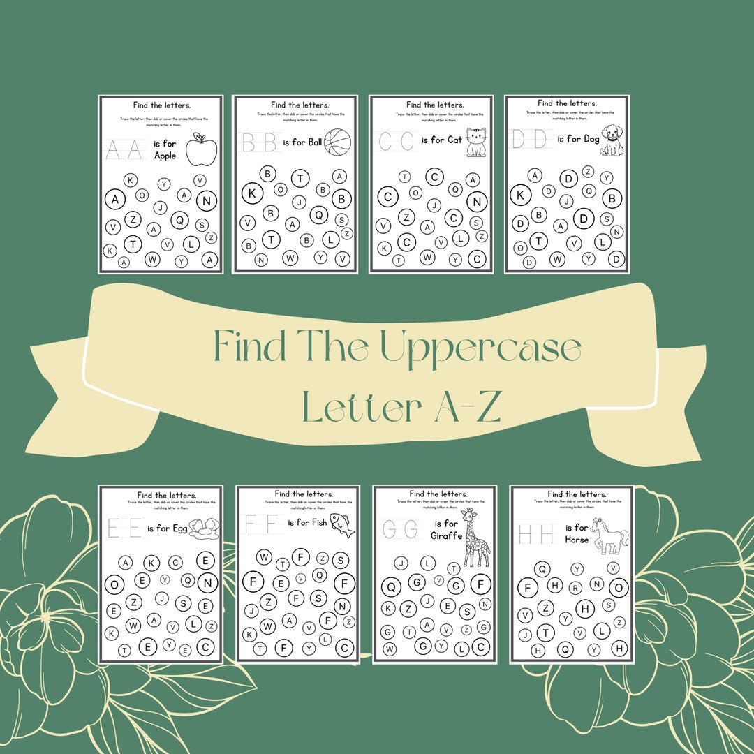 Alphabet Letter Search Worksheet, Letter Recognition, Preschool ...