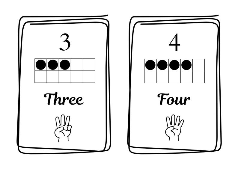 Tens Frame -number Cards-printable-1-10-subitising Numeral Fingers ...