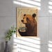 Rustic Brown Bear Art Print: Floral Teacup, Vintage Cozy Decor - Etsy