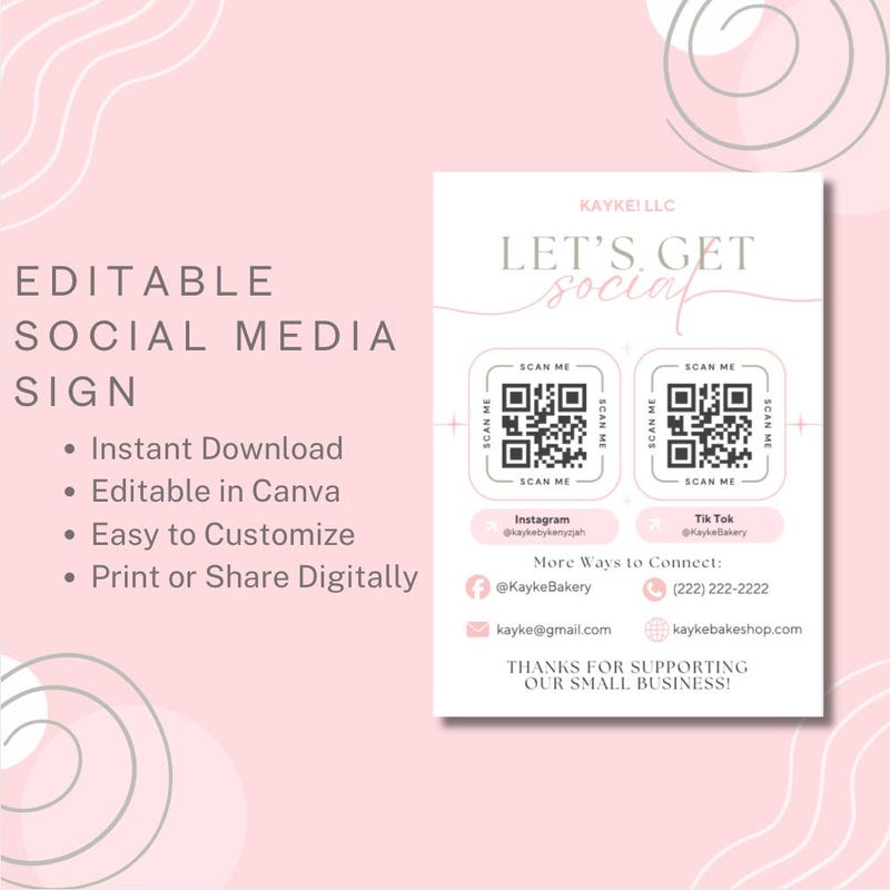 Lets Get Social Sign - Etsy