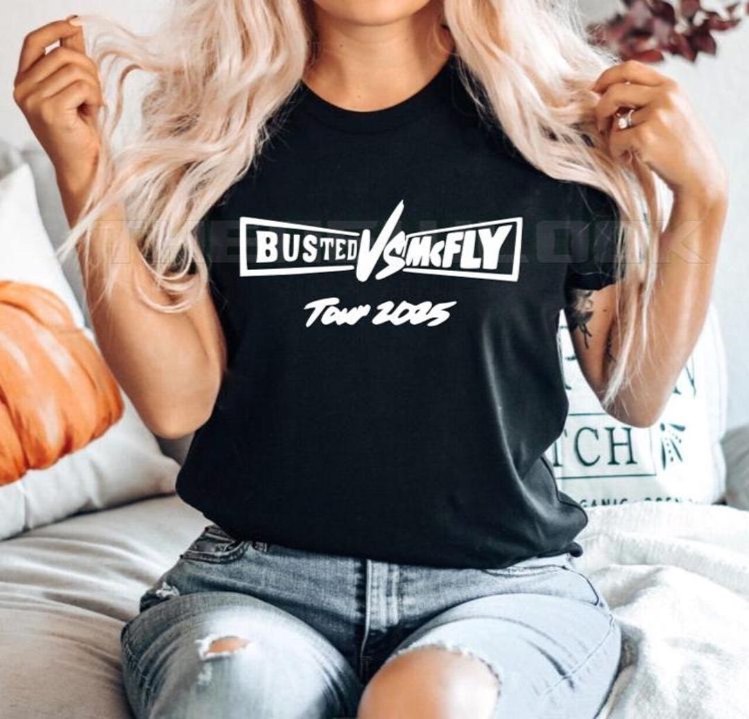 Busted Vs Mcfly 2025 Tour T Shirt Team Fan Music Concert Love Family ...
