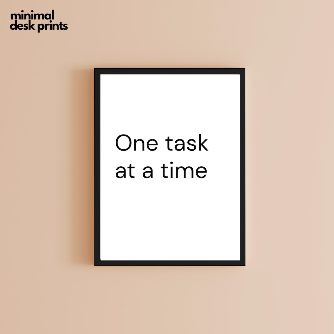 Minimal Desk Quote Prints for Focus and Productivity, 9 Printable Desk ...
