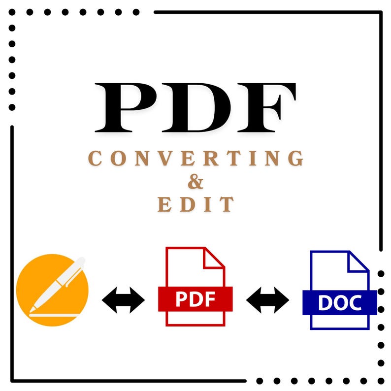 Professional PDF Conversion & Editing Service - Etsy