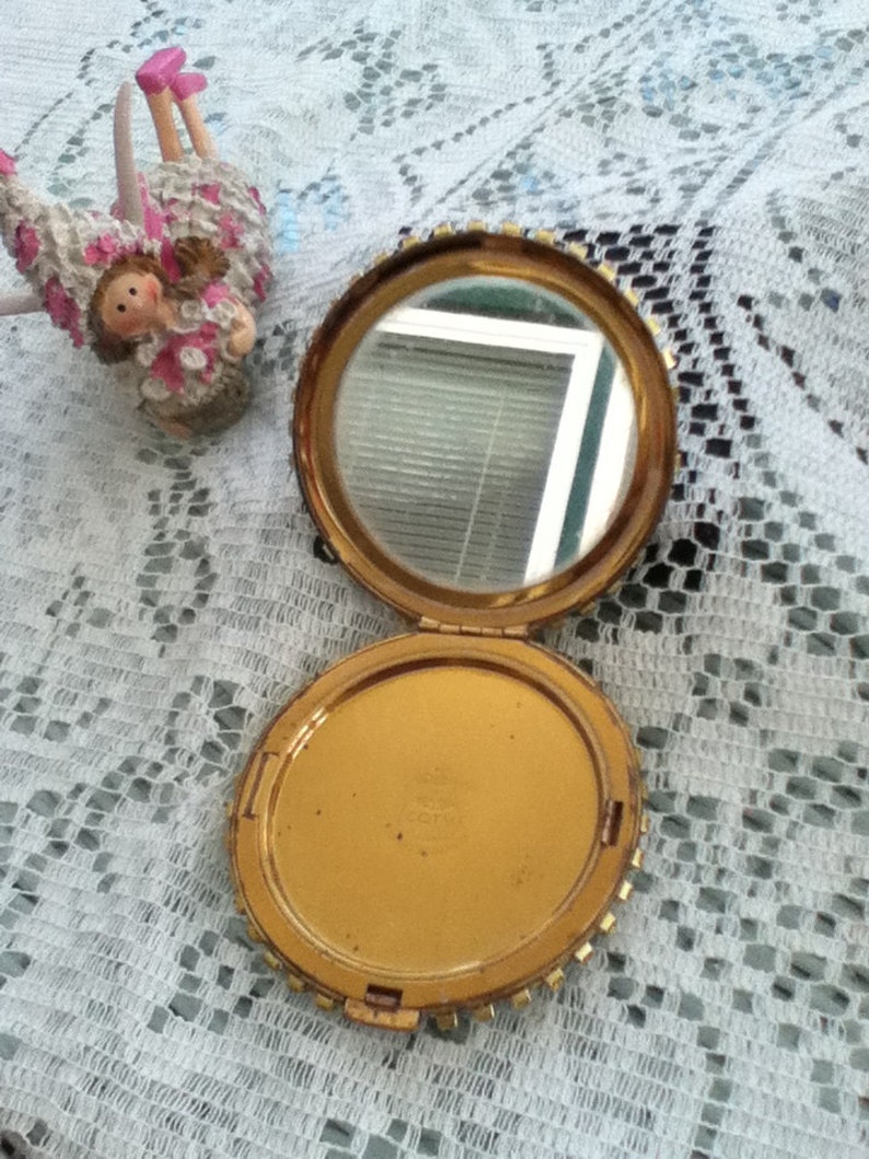 Cameo Jeweled Coty Compact - Etsy