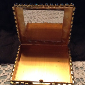 Jeweled Compact With Powder Compartment - Etsy
