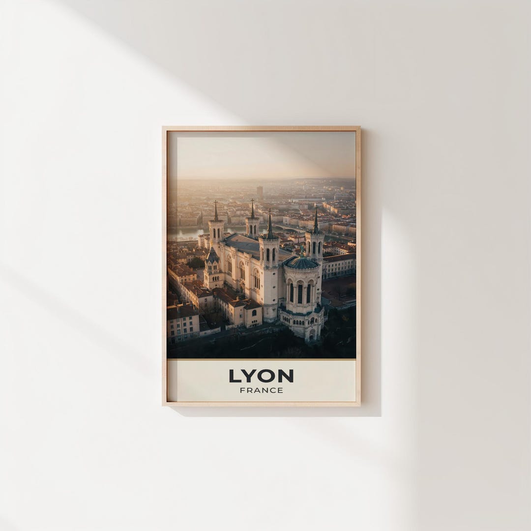 Lyon France Travel Poster, City Printable Wall Art Print, European City ...