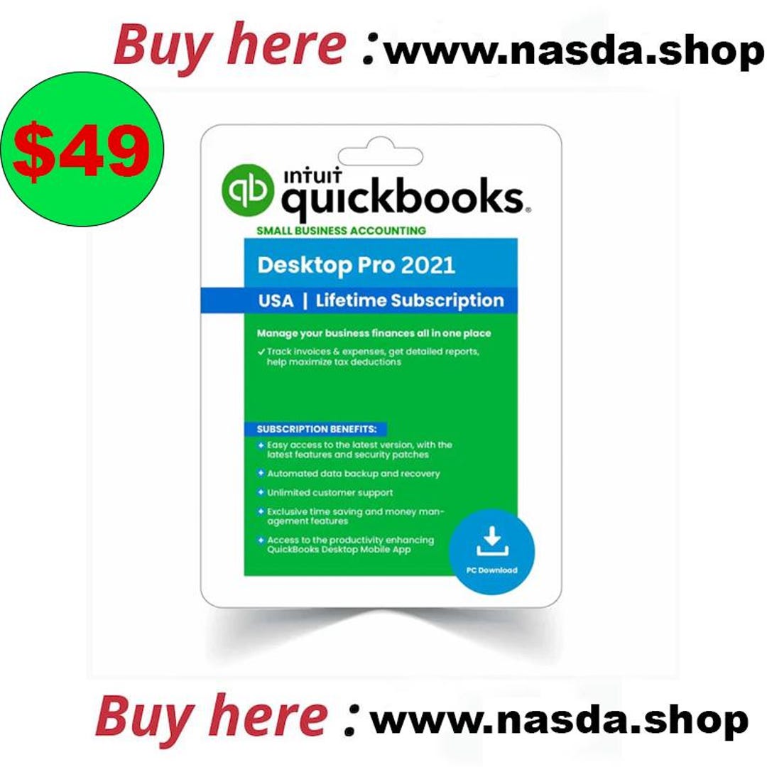 Quickbooks Desktop Pro 2021 for Windows | No Subscription | Lifetime - Etsy