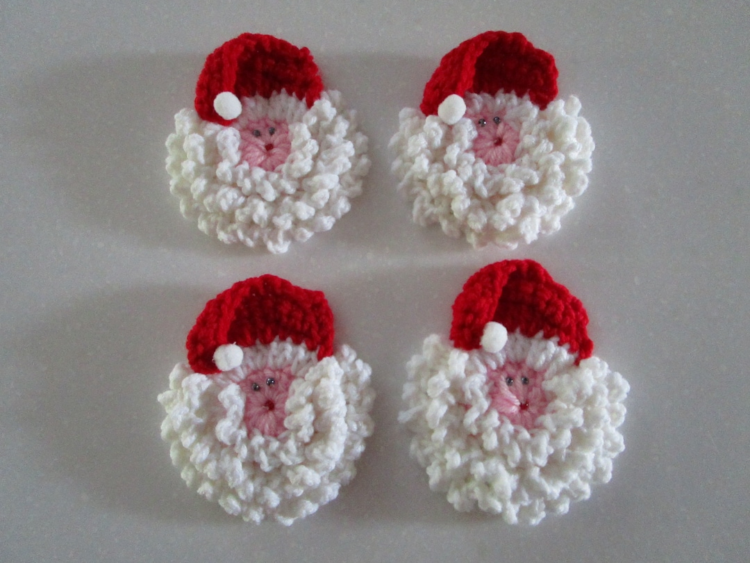 Vintage Santa Face Crochet Pattern: Christmas Ornaments (PDF) - Etsy