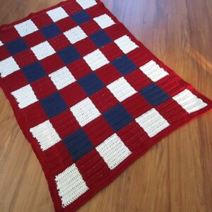 Buffalo Plaid Crochet Baby Blanket, Crochet Throw Blanket Pattern ...