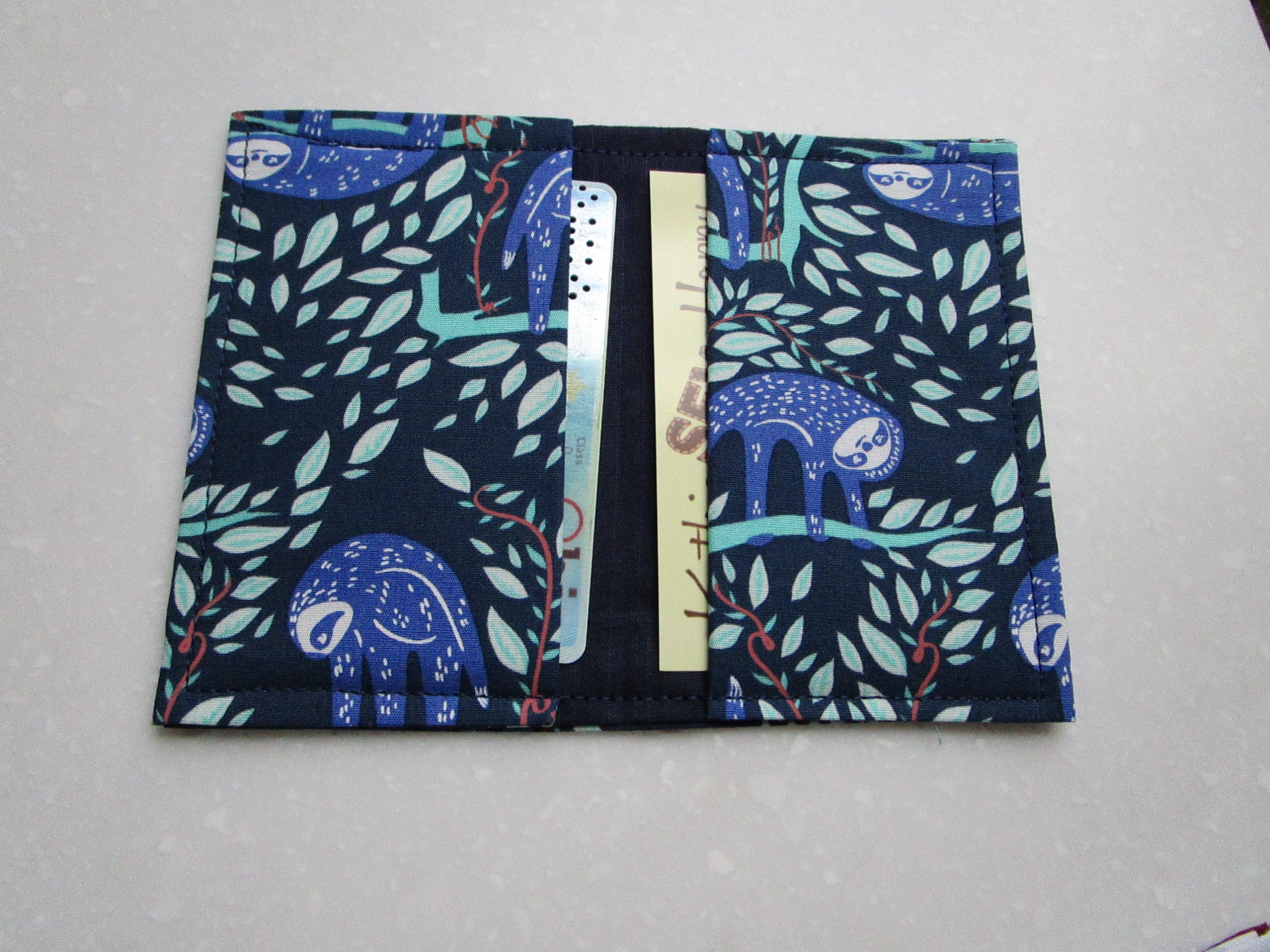 Sloth Womens Wallet Business Card Holder Badge Travel Gifts | Etsy