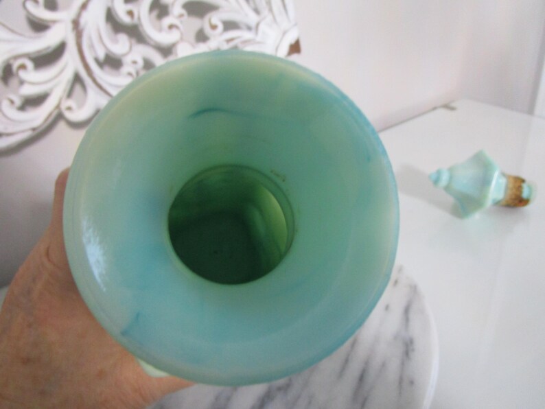 Vintage 1972 Jim Beam Jade/ Jadeite Milk Glass Liquor Bottle With ...