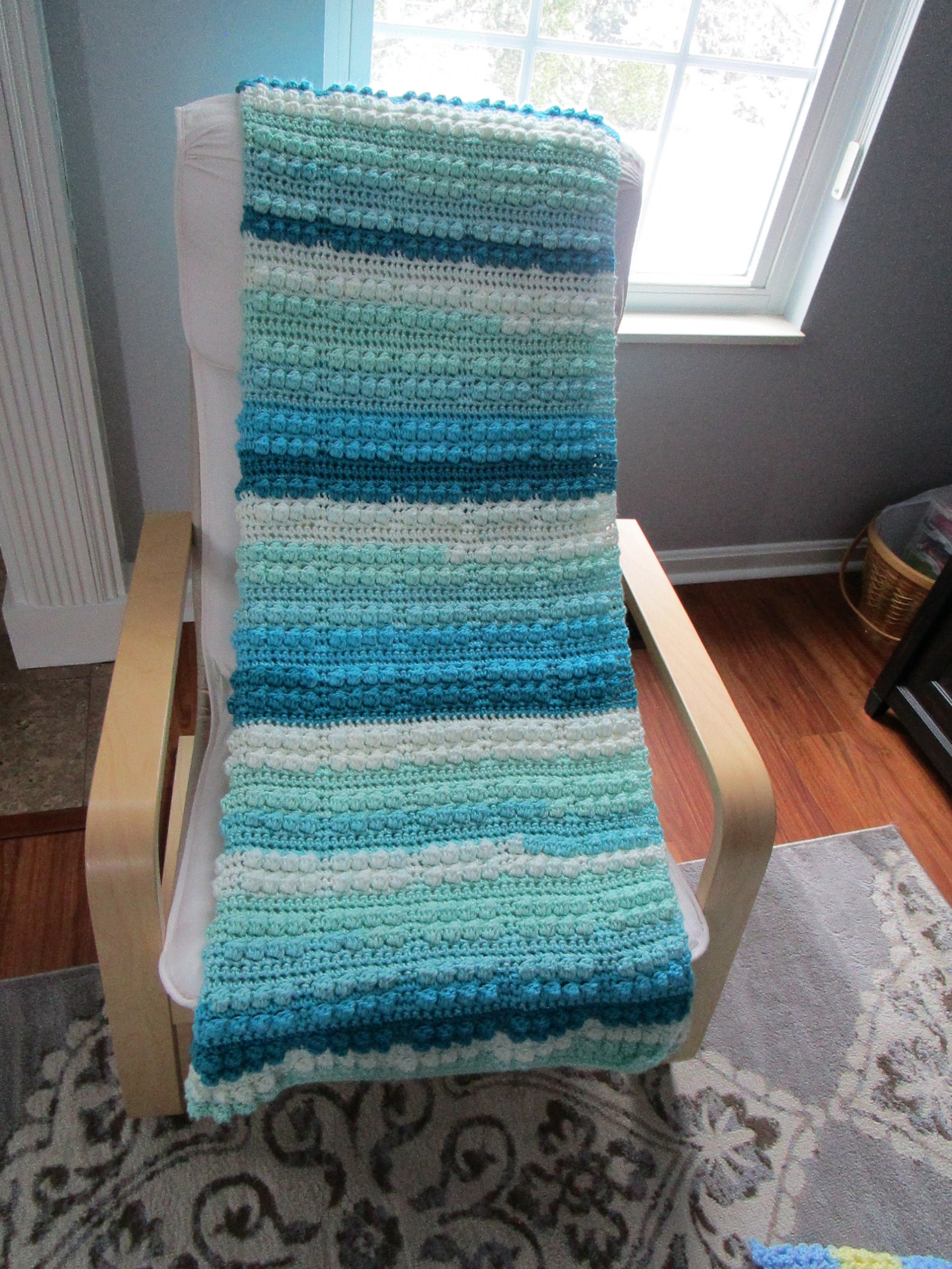 Crochet Patterns Gradient Yarn Blanket Chunky Blanket - Etsy