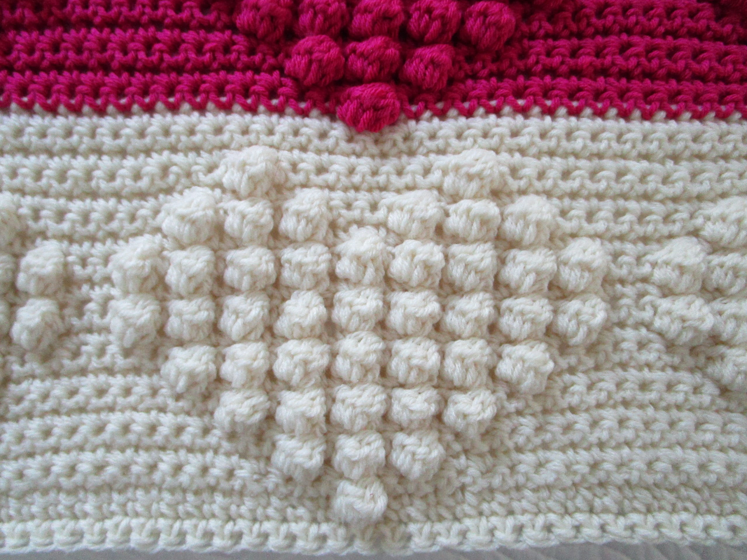 Bobble Hearts Crochet Blanket Pattern: Chunky Afghan, Any Size (PDF ...