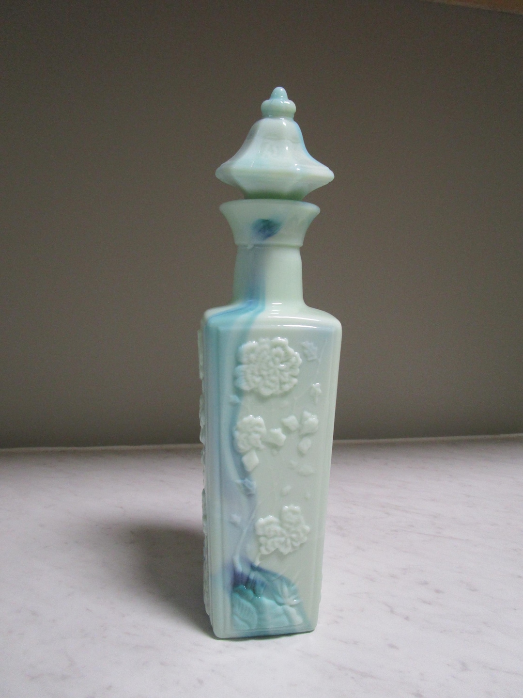 Vintage 1972 Jim Beam Jade/ Jadeite Milk Glass Liquor Bottle With ...