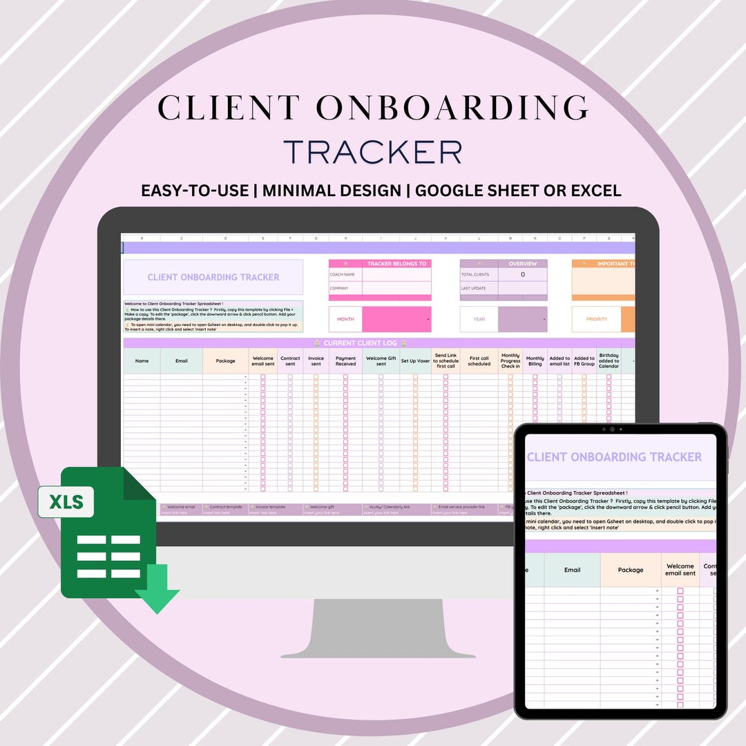 Client Onboarding Tracker | Task Tracker | Easy-to-use Template for ...