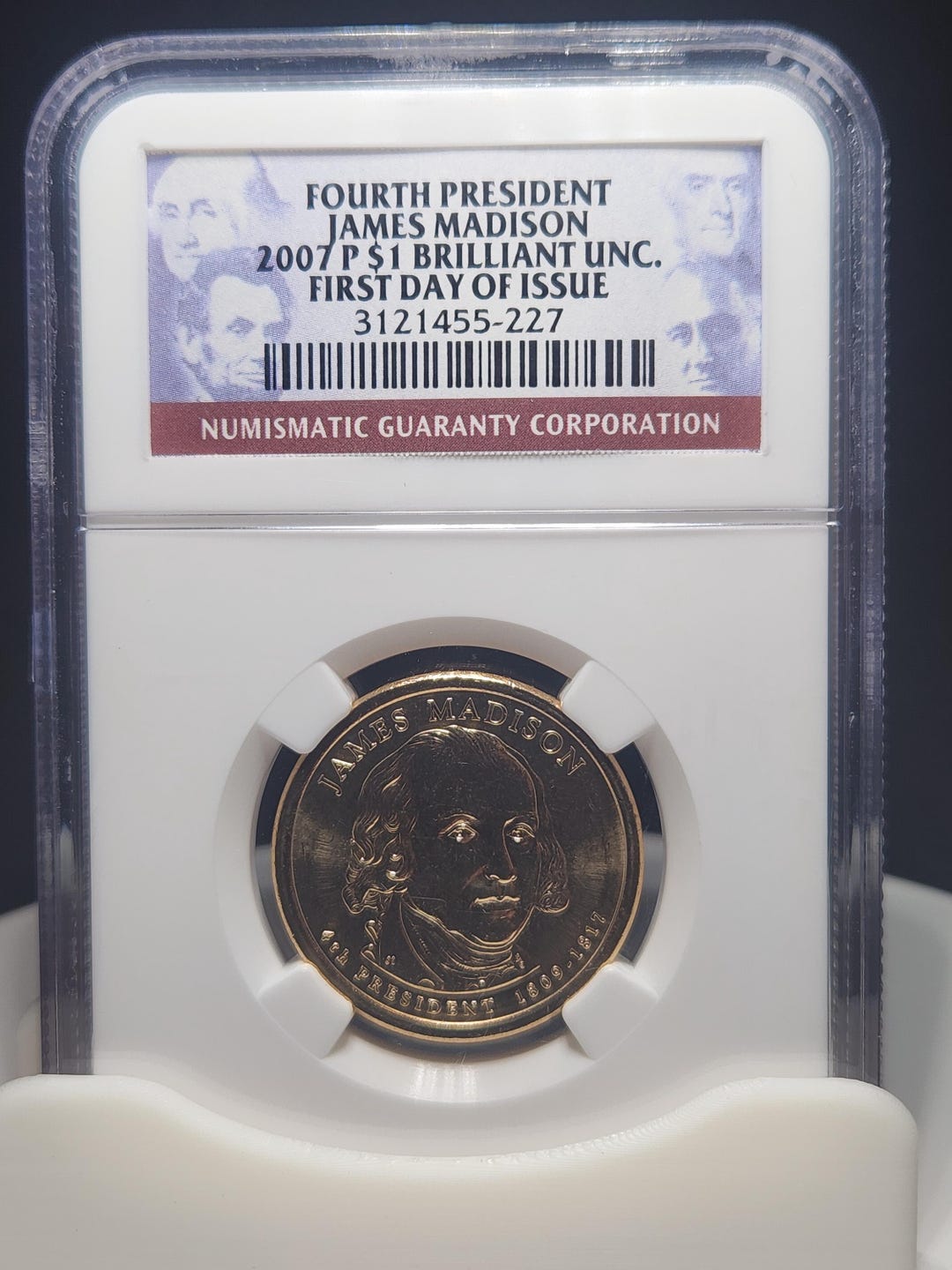 2007-P Madison Presidential Dollar • NGC Graded Brilliant Uncirculated ...