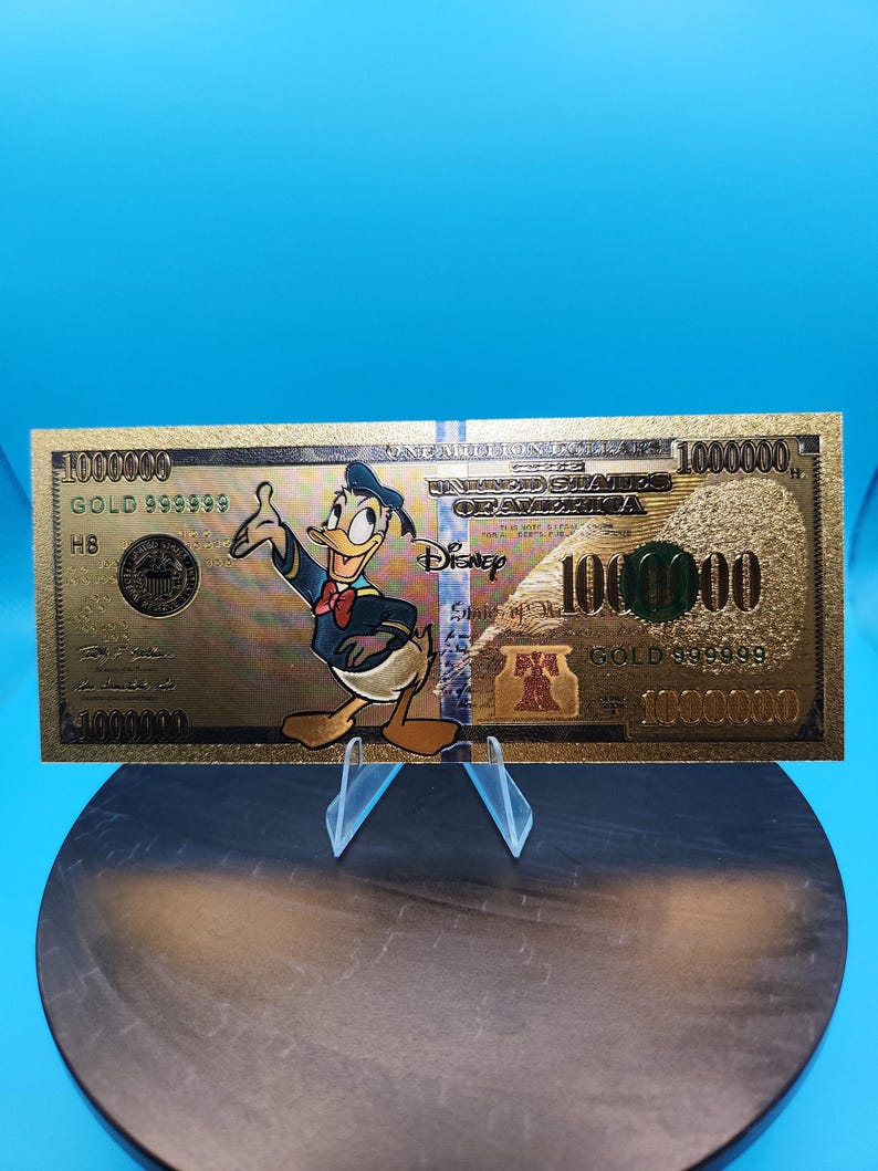 Disney Gold Foil Banknotes Set of 6 With Certificate - Mickey Mouse ...