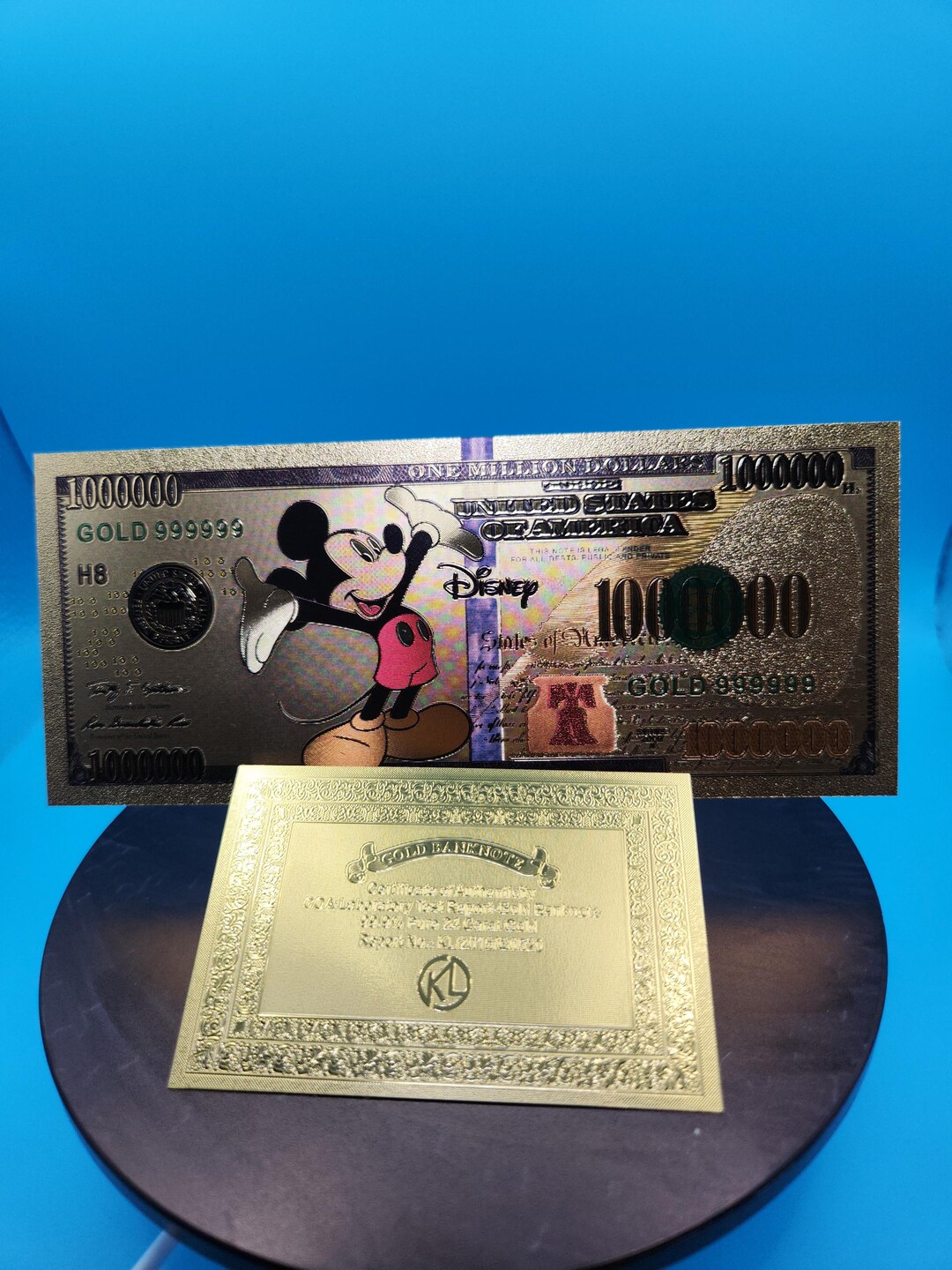 Disney Gold Foil Banknotes Set of 6 With Certificate - Mickey Mouse ...