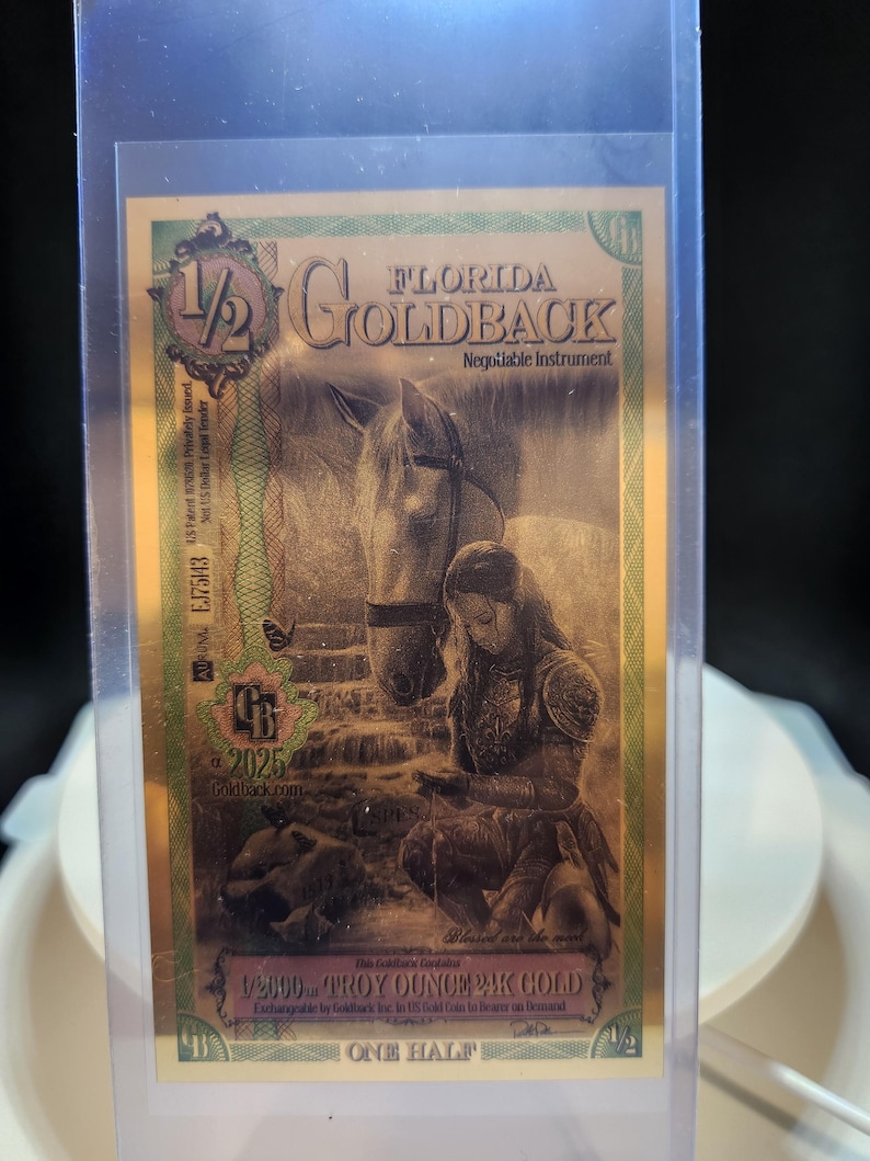 2025 Florida Goldback Note • 1/2000 Oz 24K Gold Foil Bill • Collectible ...