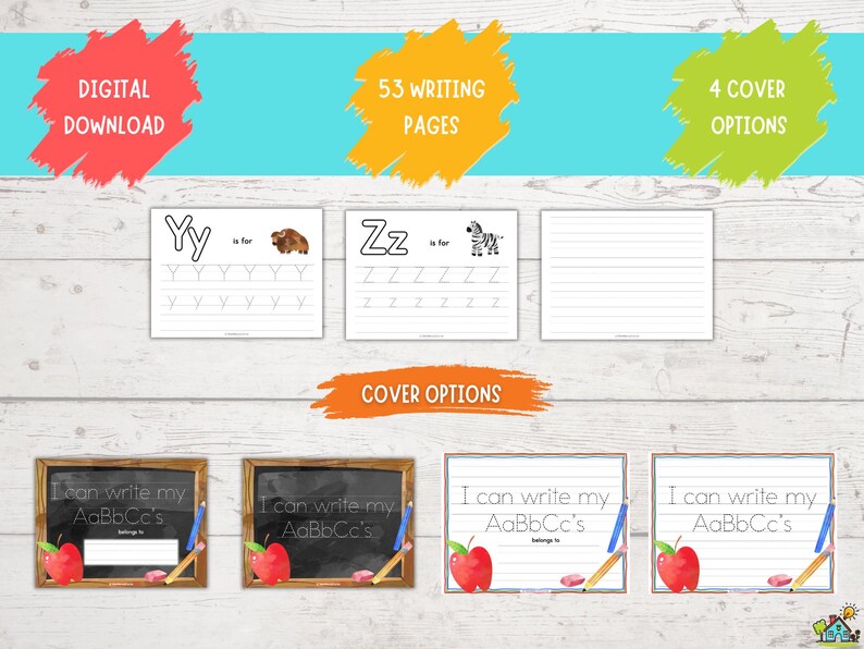 Alphabet Tracing Pages for Prek Kindergarten ABC Writing Practice ...