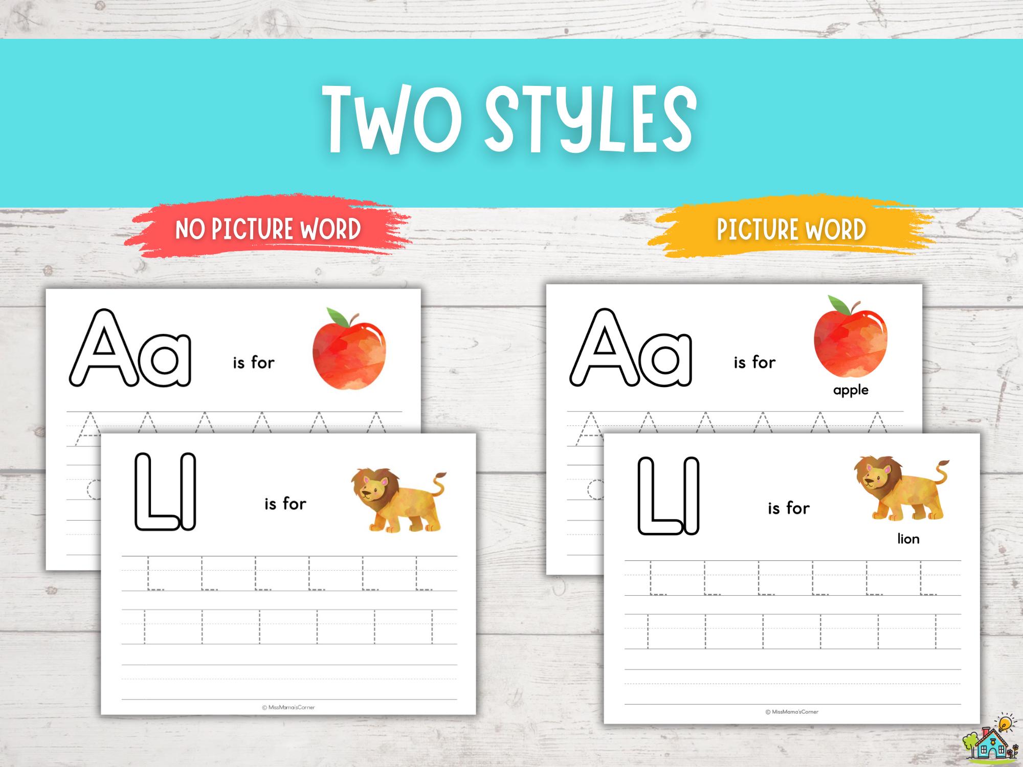 Alphabet Tracing Pages for Prek Kindergarten ABC Writing Practice ...