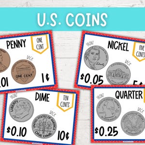 US Money Posters, Classroom Posters, US Coins, US Paper Money, Large ...