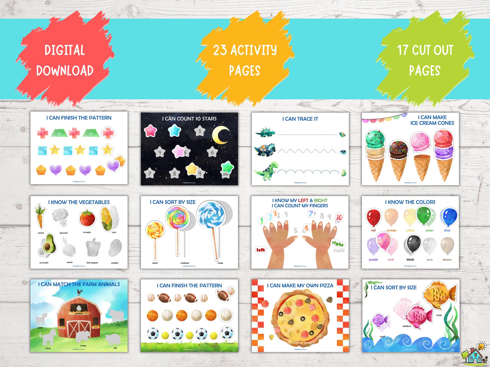 Toddler Busy Book, Busy Book, Printable Toddler Busy Book, Toddler ...