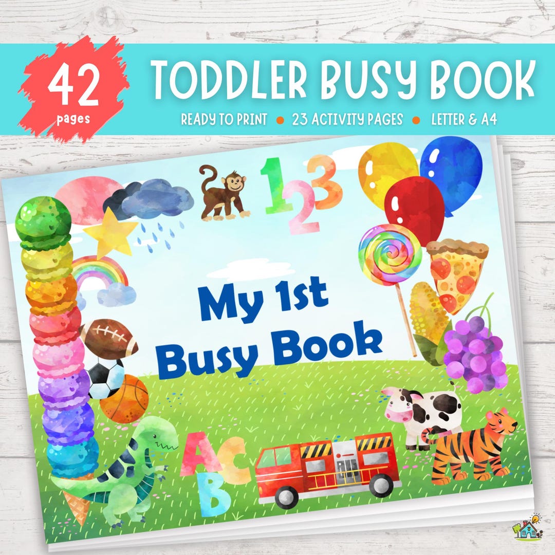 Toddler Busy Book, Busy Book, Printable Toddler Busy Book, Toddler ...