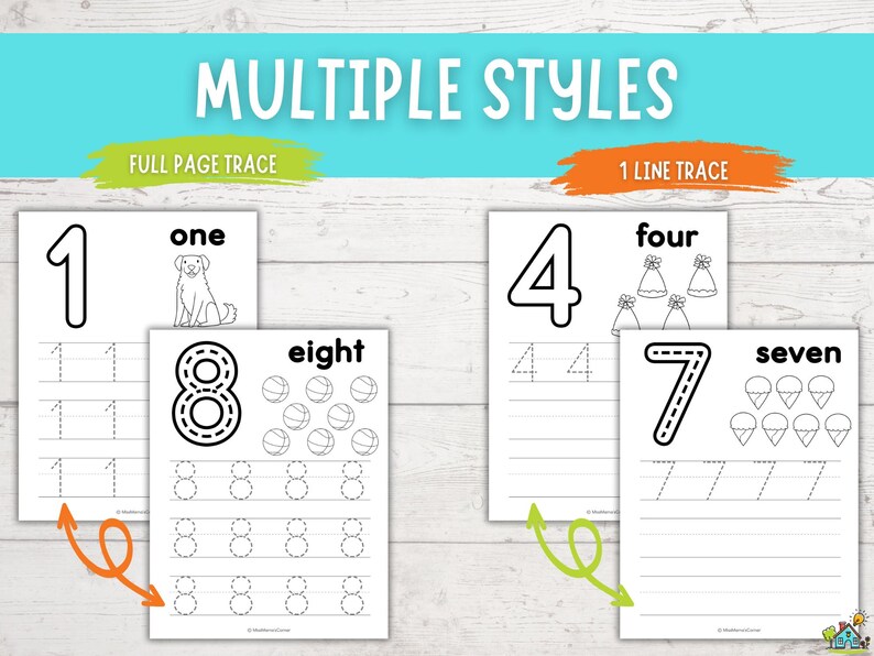 Number Tracing Worksheets, Numbers 0-10, Kindergarten Worksheets ...