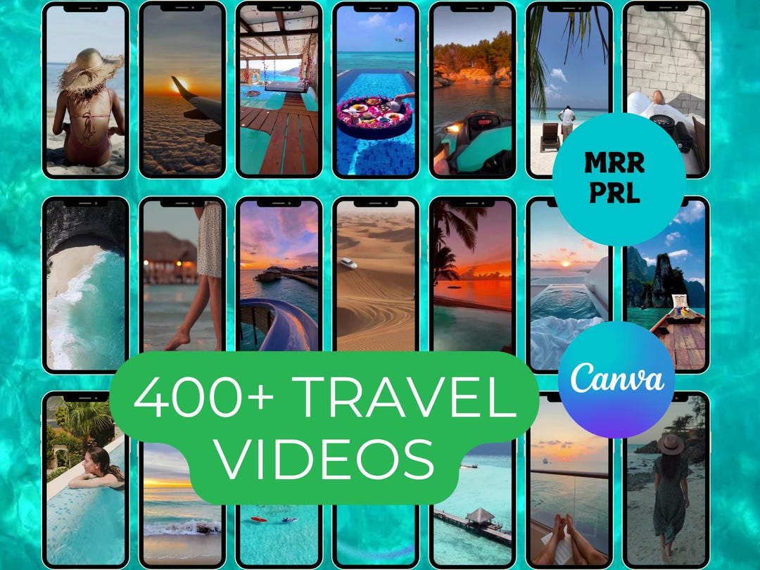 Faceless Travel Reels Bundle Beach Vacation Videos Instagram Posts Done ...