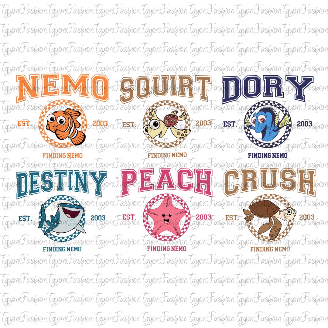 Disney Finding Nemo Characters Costume Png, Finding Nemo Matching Png ...