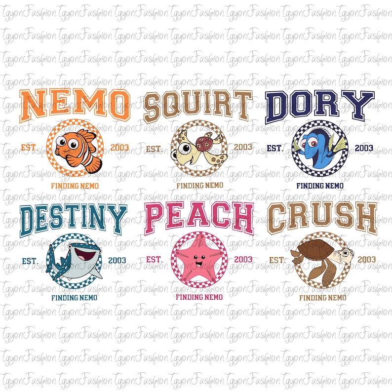 Disney Finding Nemo Characters Costume Png, Finding Nemo Matching Png ...