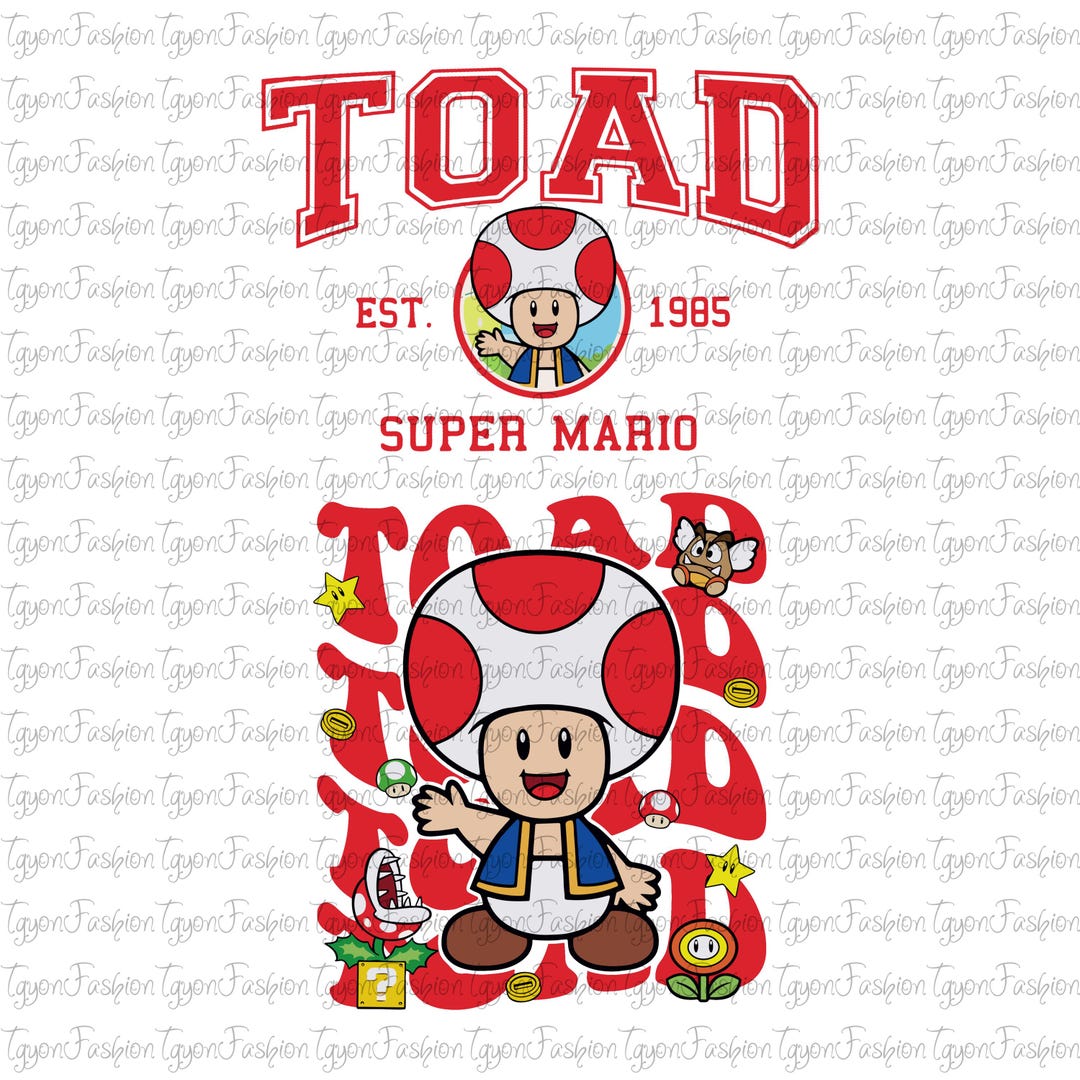 Super Mario Toad Png, Super Mario Birthday Png, Super Mario Family Png ...