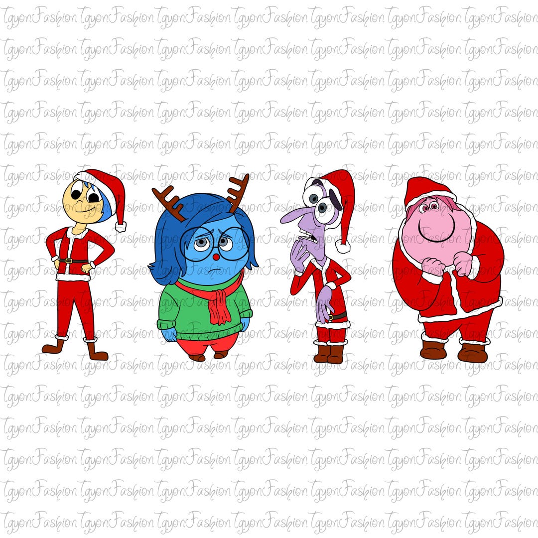 Disney Inside Out Characters Christmas Png, Christmas Party Png, It's ...