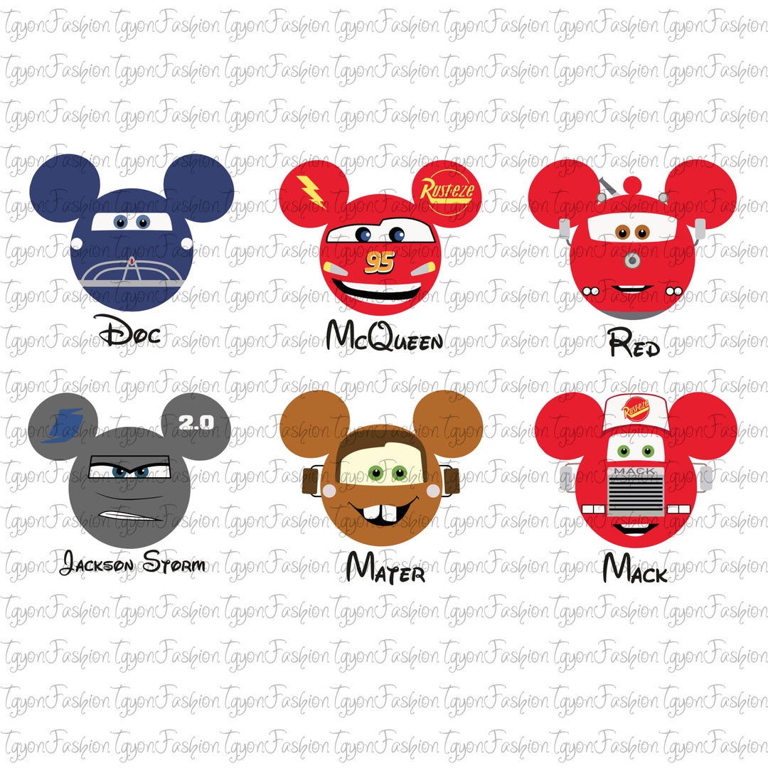 Disney Cars Friends Ear Bundle Png, Pixar Lightening Mcqueen Png ...