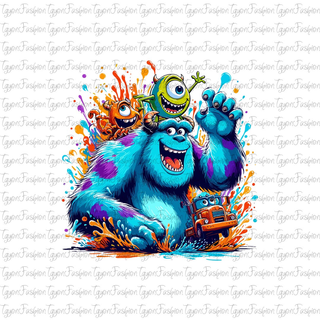 Disney Monsters Characters Watercolor Png, Disney Monsters Png, Disney ...