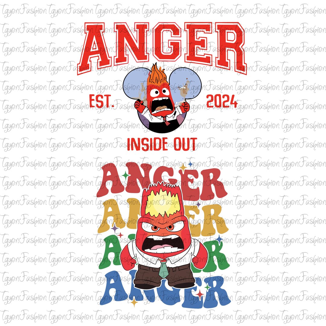 Disney Inside Out Anger Bundle Png, Inside Out 2 Png, It's Okay to Feel ...