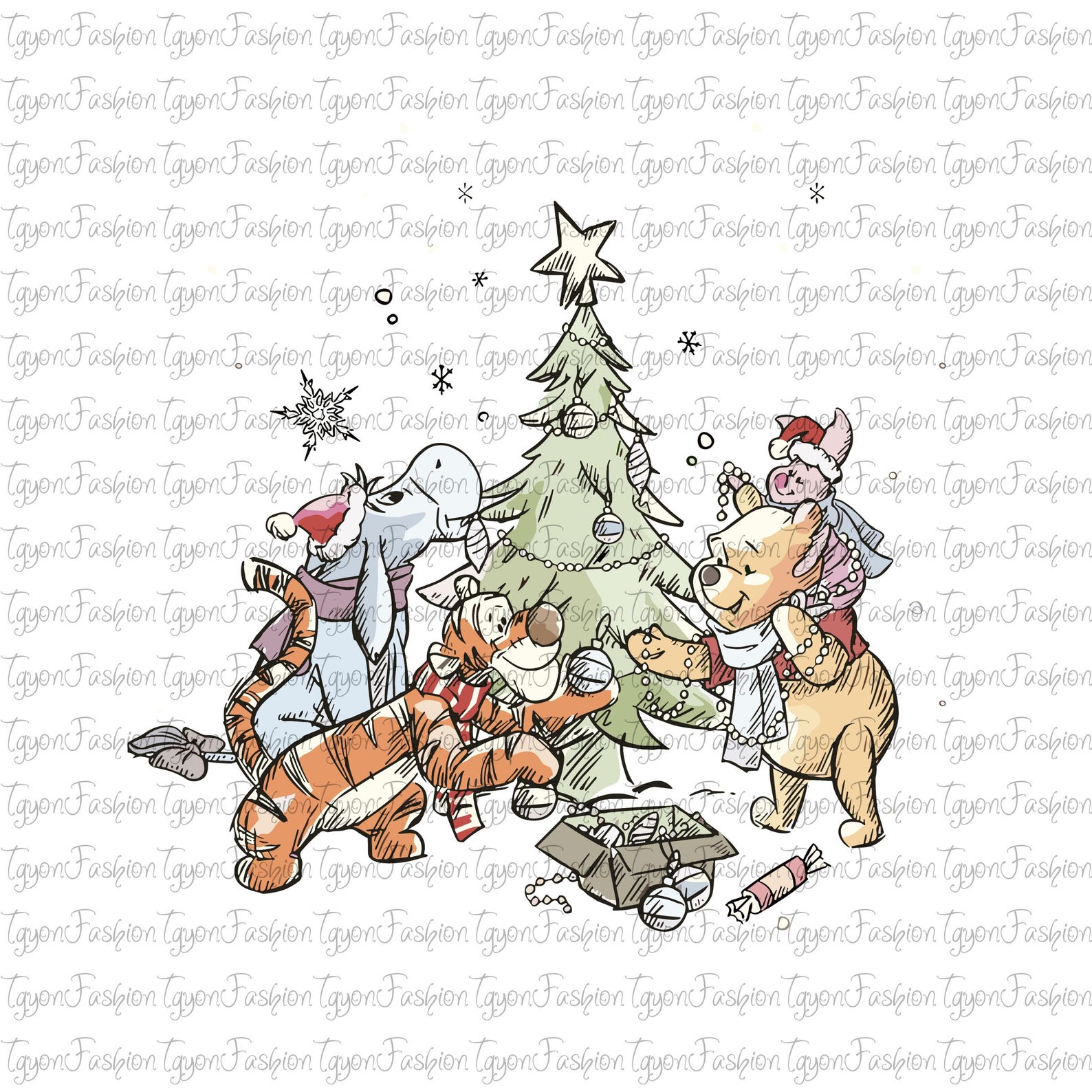 Disney Winnie the Pooh Christmas Png, Winnie the Pooh Characters ...