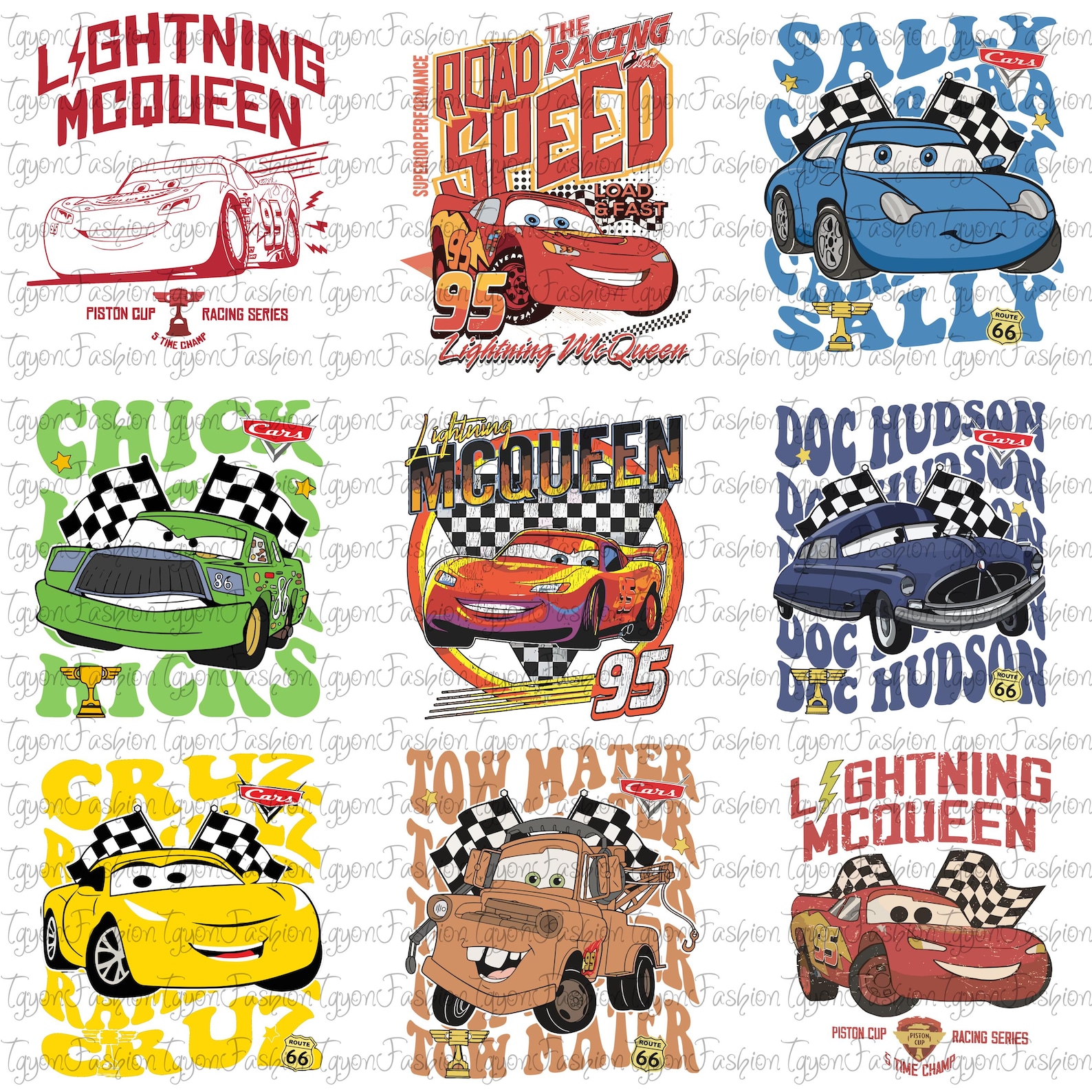 Disney Cars Friends Bundle Png, Pixar Lightening Mcqueen Png,mcqueen ...