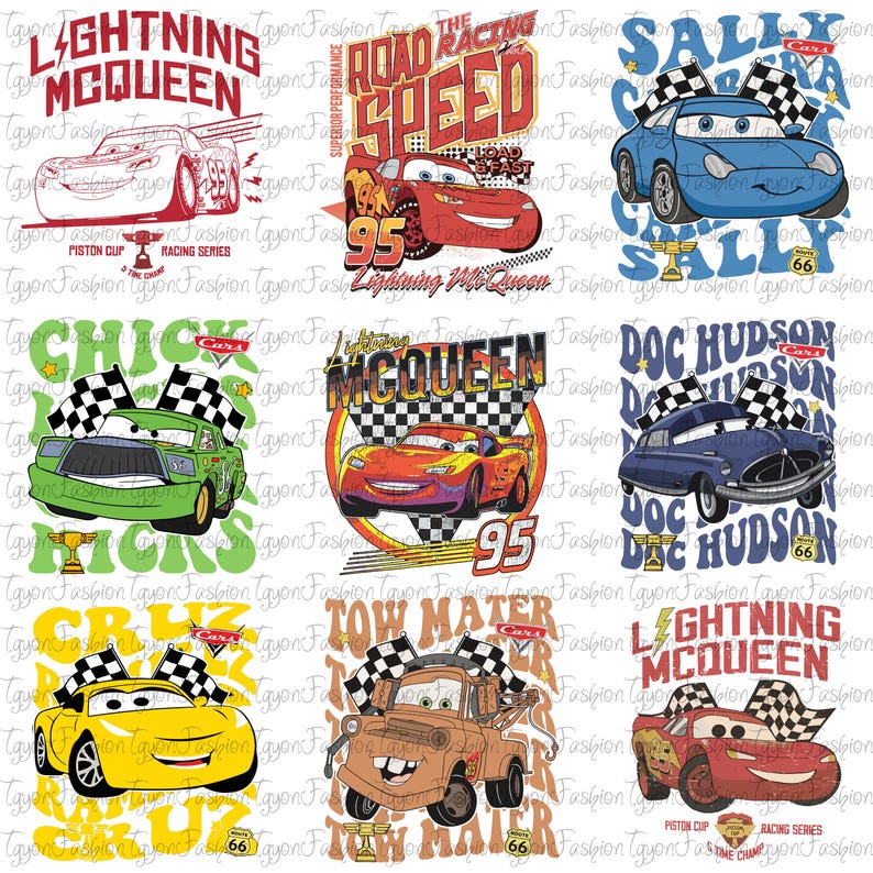 Disney Cars Friends Bundle Png, Pixar Lightening Mcqueen Png,mcqueen ...