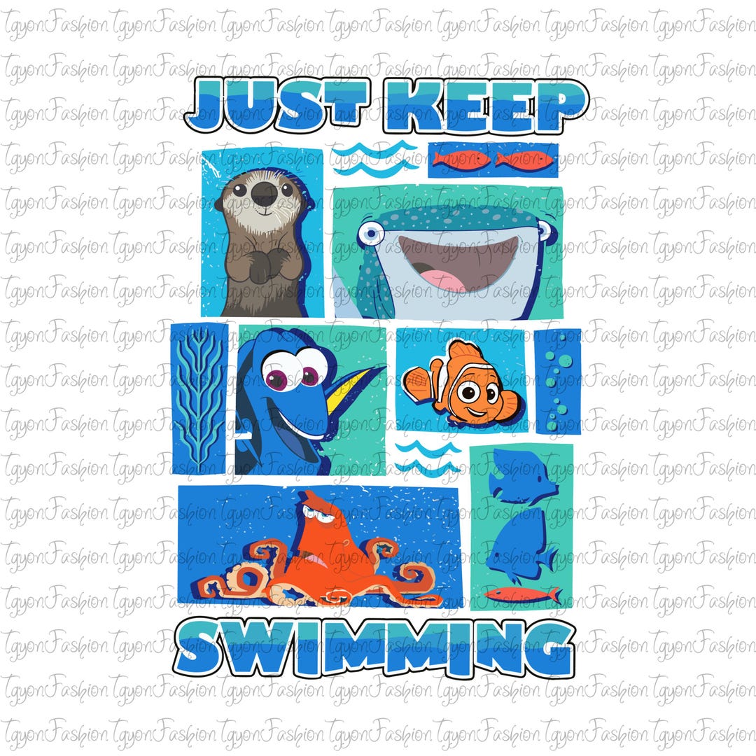 Disney Finding Nemo Just Keep Swimming Png, Finding Nemo Matching Png ...