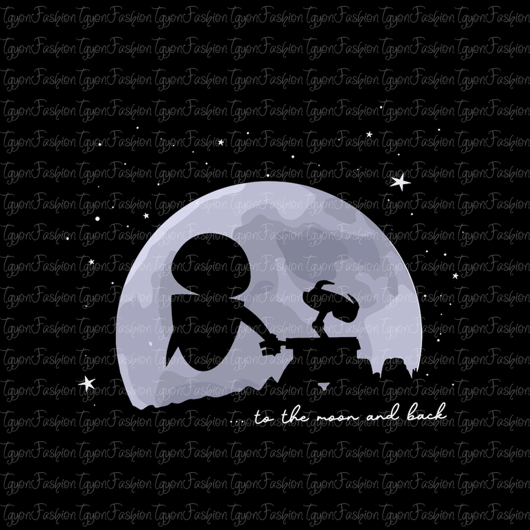 Disney Pixar Wall-e and Eve Characters Png, Wall-e and Eve to the Moon ...