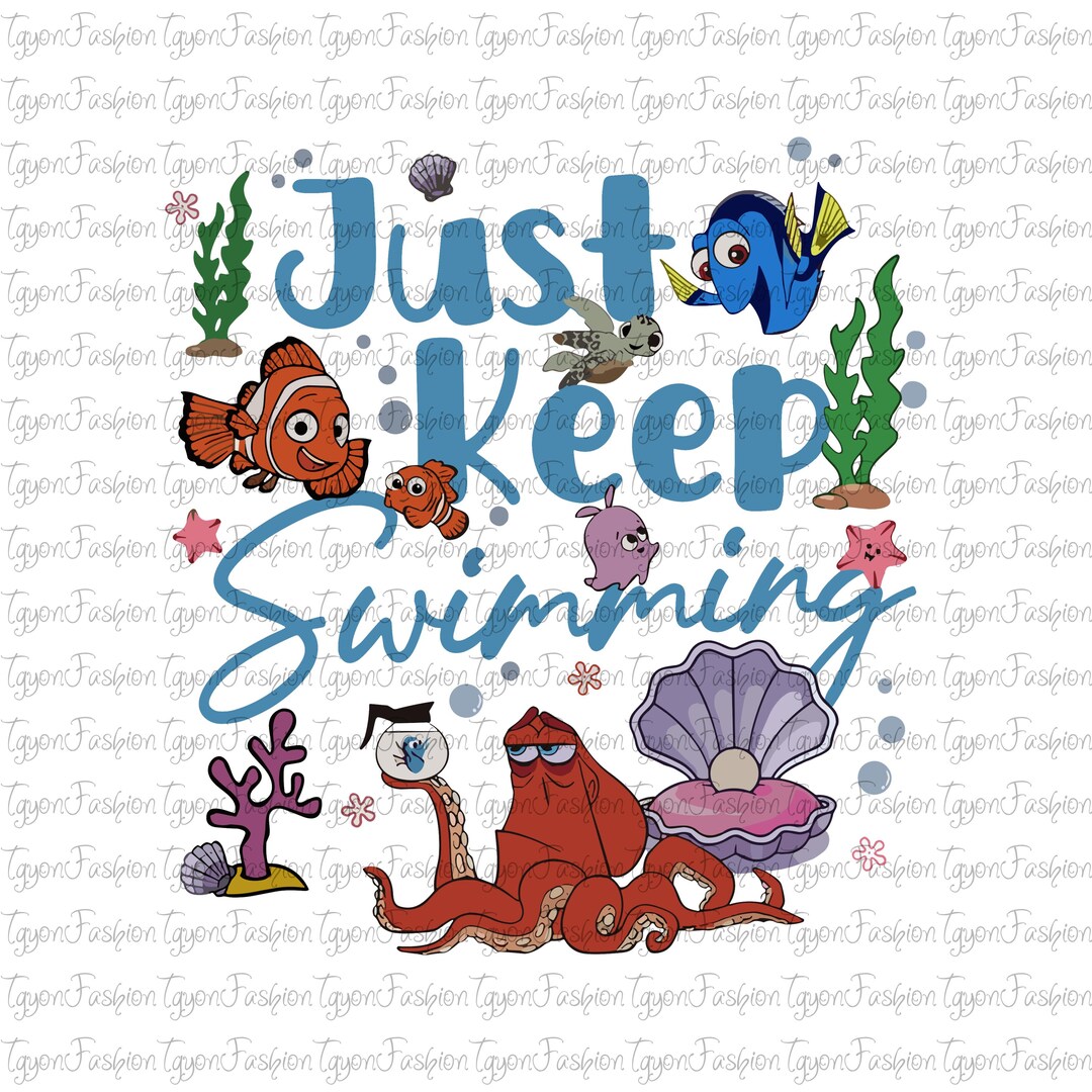 Disney Finding Nemo Just Keep Swimming Png, Finding Nemo Matching Png ...