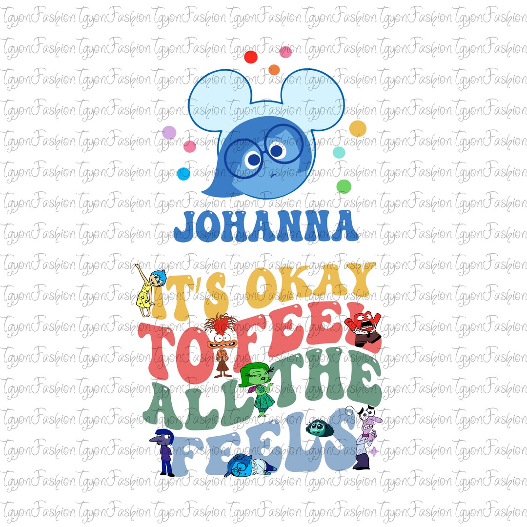 Disney Inside Out Custom Bundle Png,inside Out 2 Png, It's Okay to Feel ...
