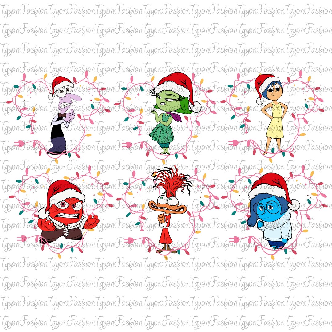 Disney Inside Out Characters Christmas Png, Christmas Party Png, It's ...