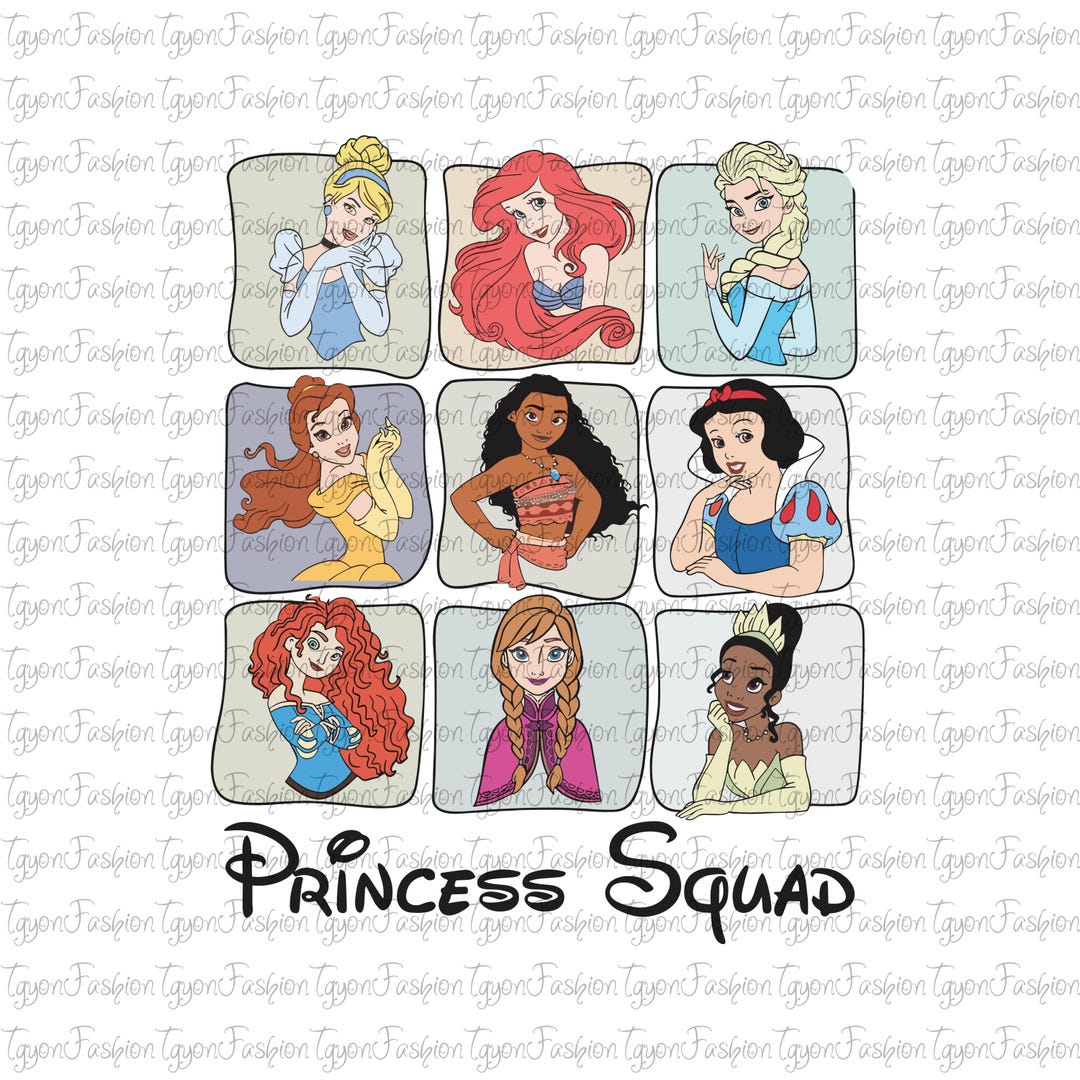 Disney Princess Squad Characters Png, Disney Princess Girls Trip Png ...